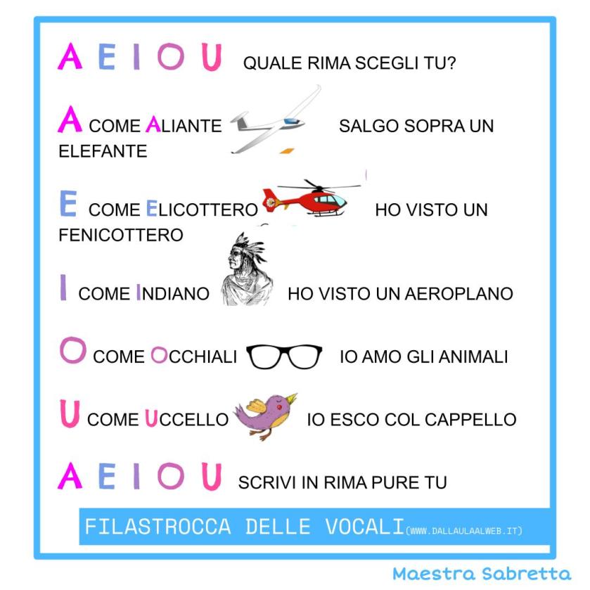 vocali – Maestra Sabretta