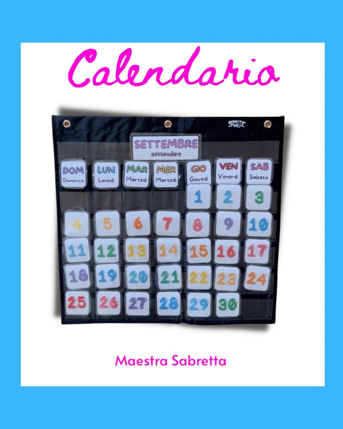 CALENDARIO – numeri, mesi, giorni da stampare – Maestra Sabretta
